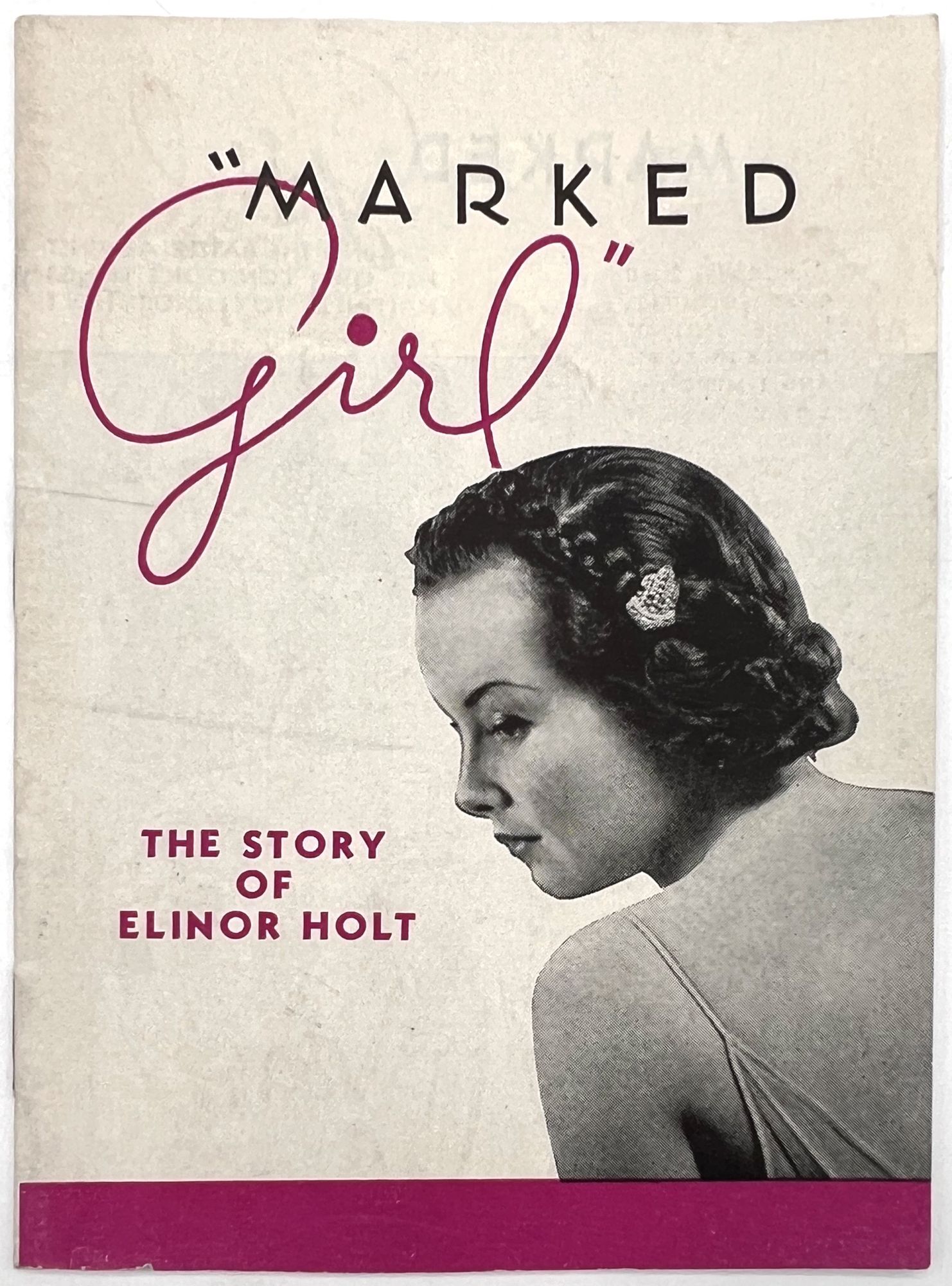 Marked Girl: The Story of Elinor Holt -- Advertising Hide-It Brand ...