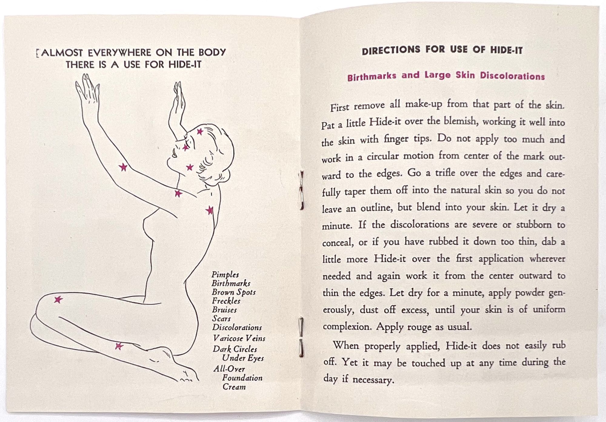 Marked Girl: The Story of Elinor Holt -- Advertising Hide-It Brand ...